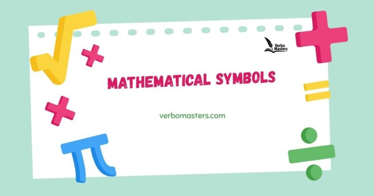 150 Mathematical Symbols List With Meanings