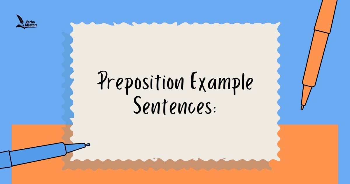 Preposition Example Sentences In English